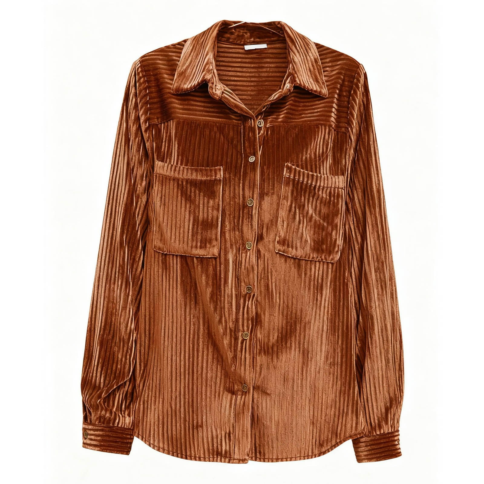 ZACPNCV Womens Vintage Elegant Blouse Long Sleeve Velvet with Collar ...