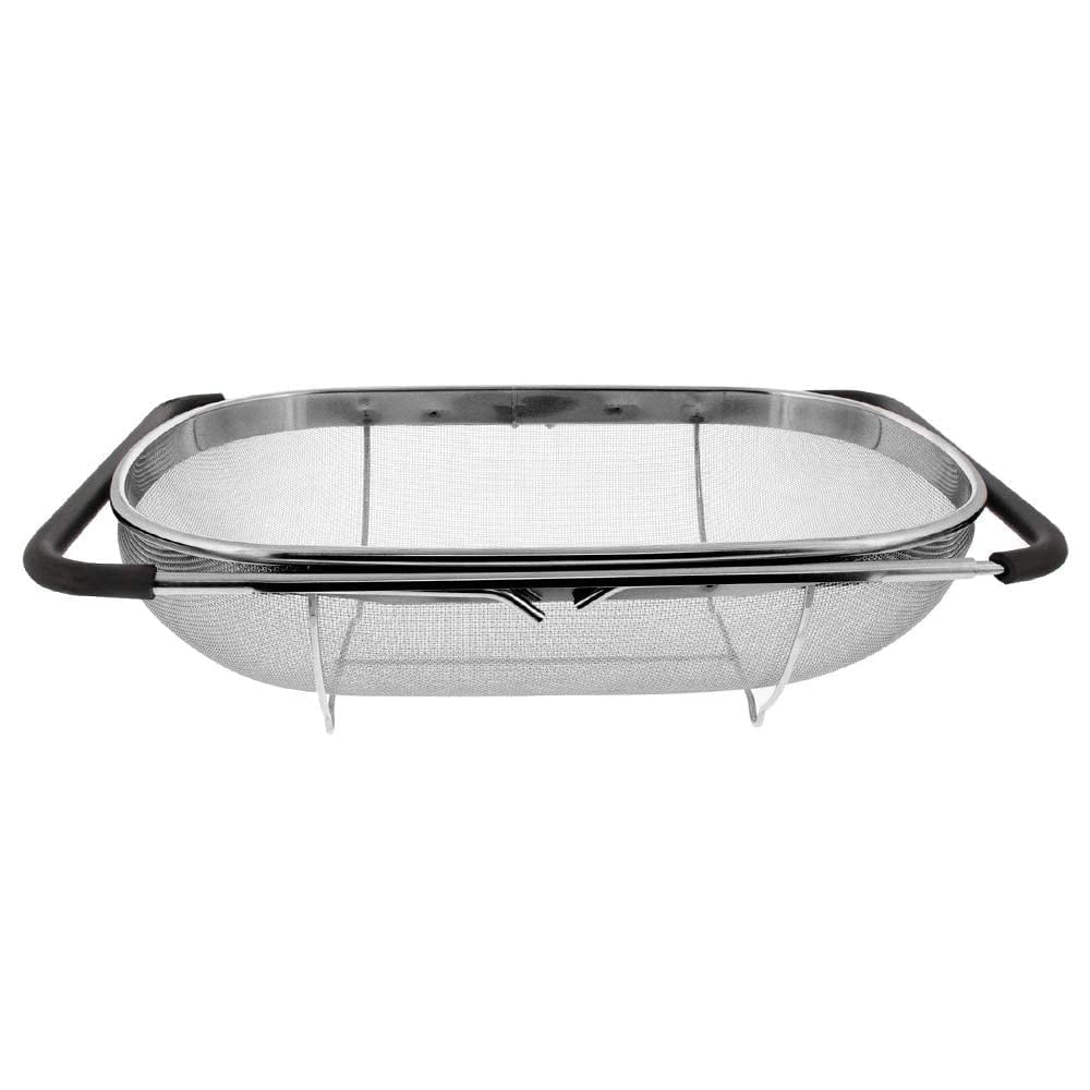 ZAEGO Over The Kitchen Sink Colander Strainer Basket with Rubber Grip 6 ...