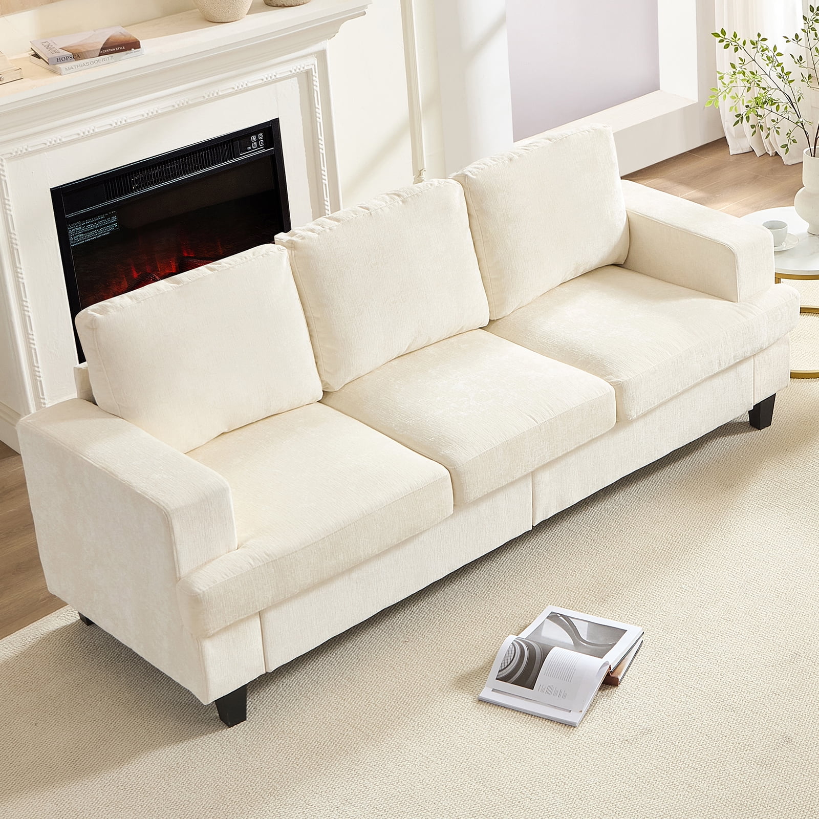 ZAFLY 82” Deep Seat Couch with Wide Armrest, Oversized Sofas and ...