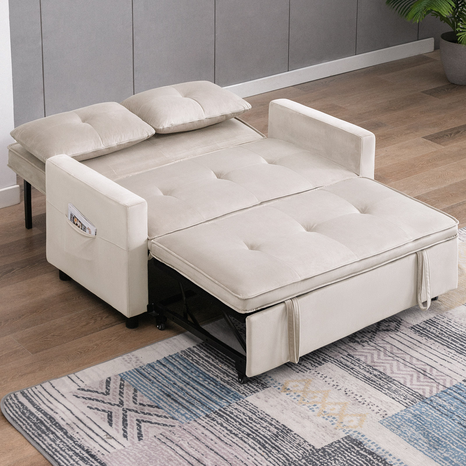 ZAFLY Pull Out Sofa Bed 2 Seater Sleeper Sofa Convertible Loveseat ZAFLY Pull Out Sofa Bed 2 Seater Sleeper Sofa Convertible Loveseat