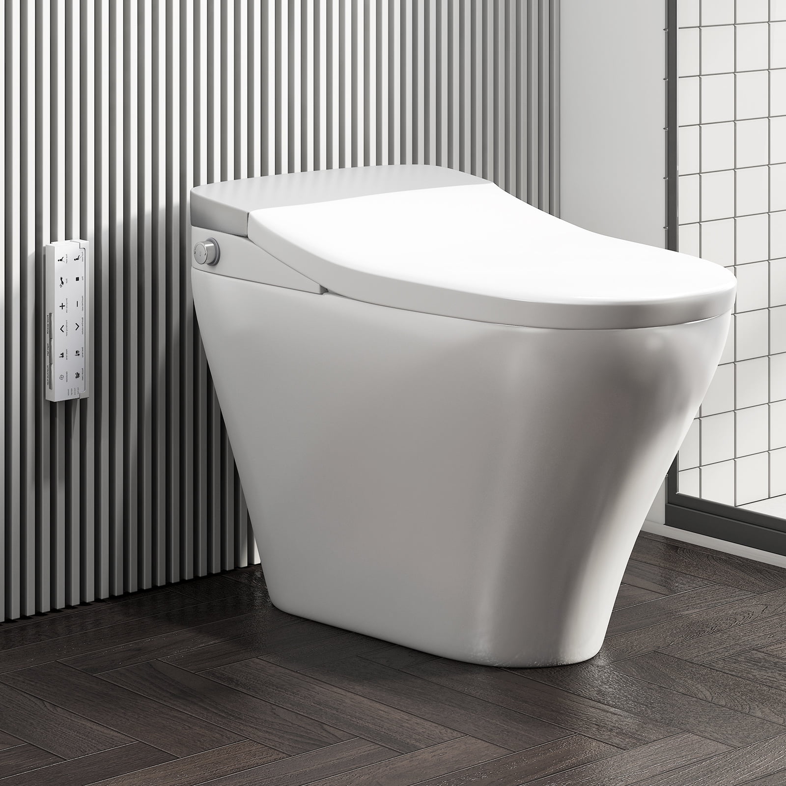 ZAFLY Smart Toilet Bowl with Auto Flush, One-piece Bidet with Heated ...