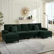 Homall Modern U-Shape Sectional Sofa, Chenille Fabric Modular Couch, 4 ...