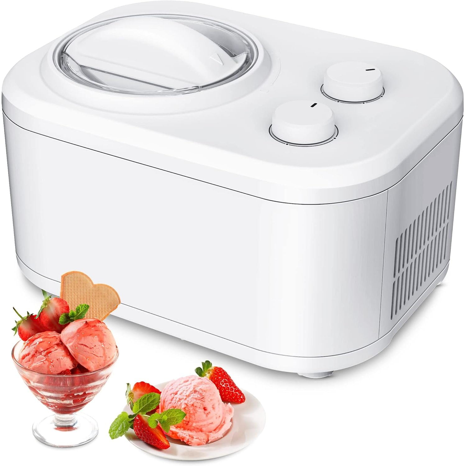 ZAFRO Ice Cream Maker 1qt with Compressor,Electric Automatic No Pre ...