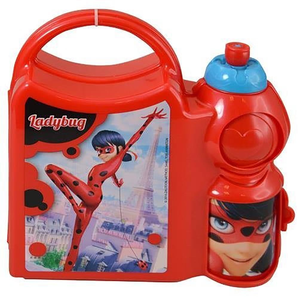 ZAG Heroez Miraculous Lady Bug Plastic Combo Lunch Box Set - Walmart.com