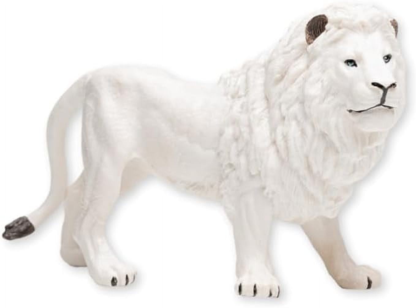 ZAGA Toys Large White Male Lion, Realistic Animal Figurine for Hands on ...