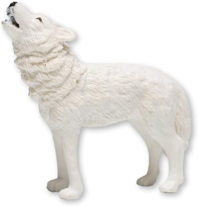 ZAGA Toys White Howling Wolf, Realistic Animal Figurine for Hands on ...