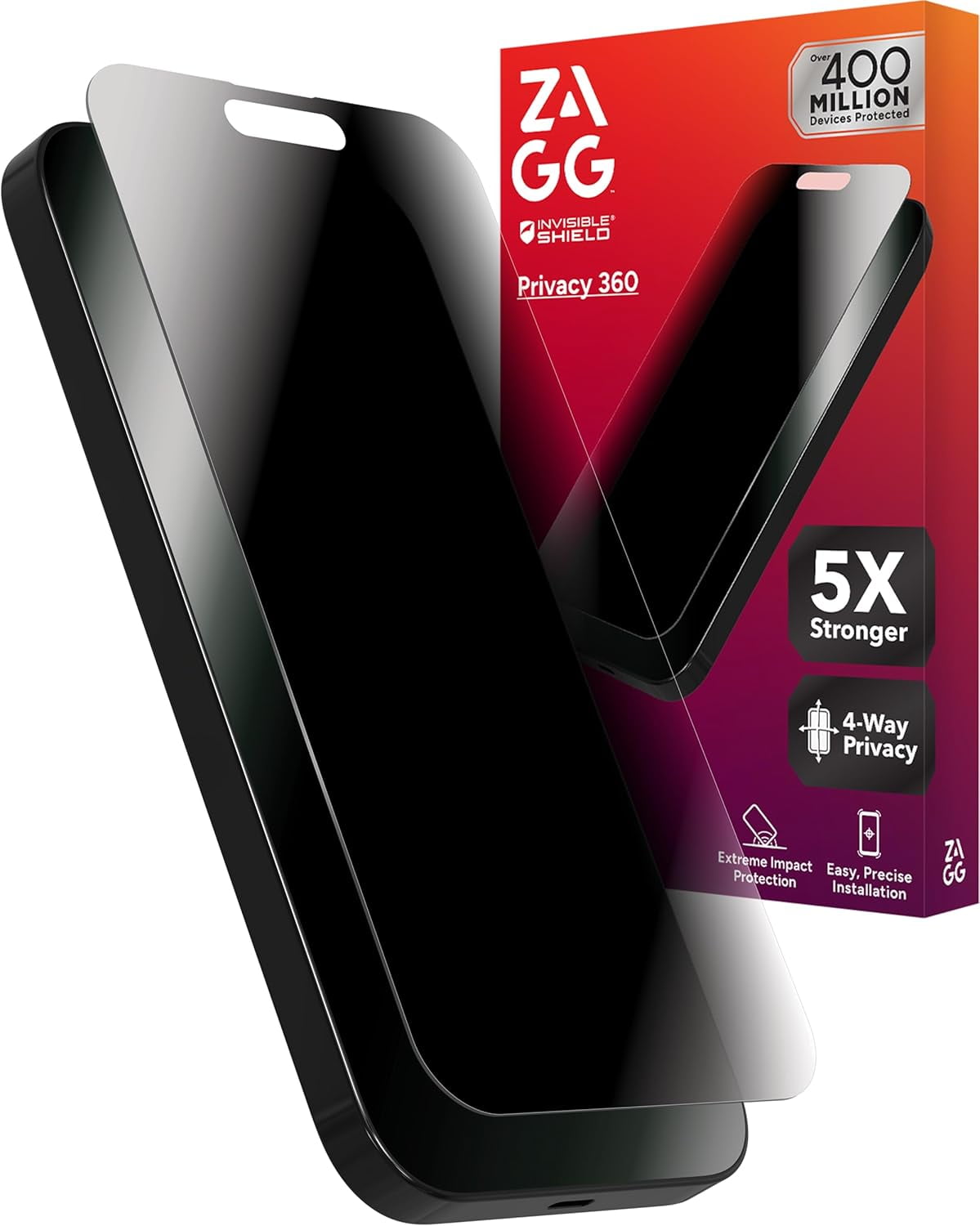 ZAGG Glass Elite Privacy 360 Screen Protector for iPhone 16 - Walmart.com