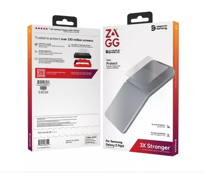 ZAGG Glass Screen Protector For Samsung Galaxy Z Flip5 - Walmart.com