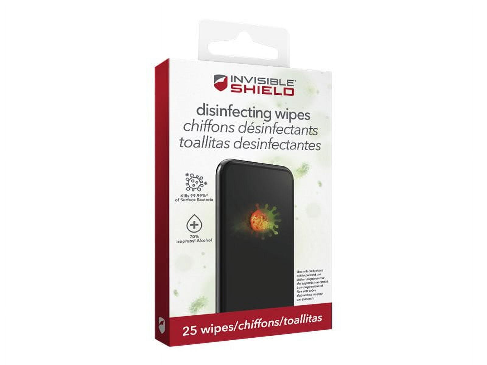 ZAGG Invisible Shield Phone & Tablet Cleaning Wipes (25 Pack) - Walmart.com