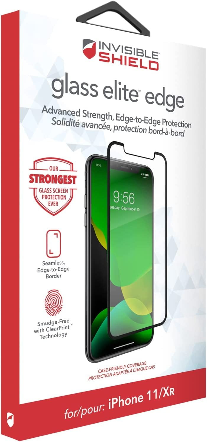 ZAGG InvisibleShield Glass Elite for iPhone 11/XR, Smudge-Free, Shatter ...