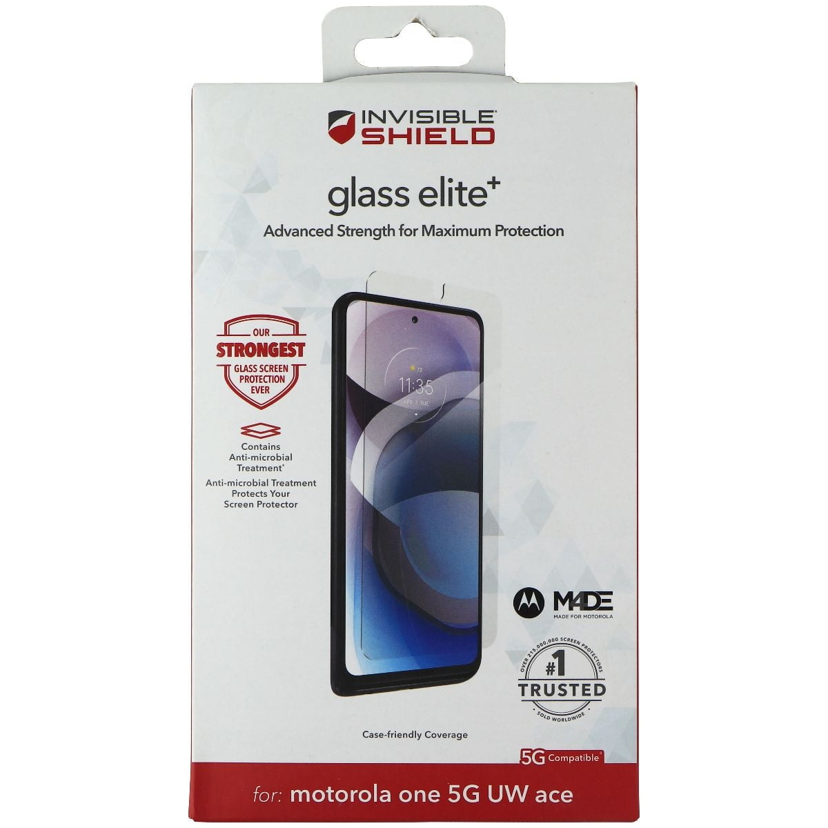 ZAGG InvisibleShield Glass Elite+ Screen for Motorola One 5G UW Ace ...