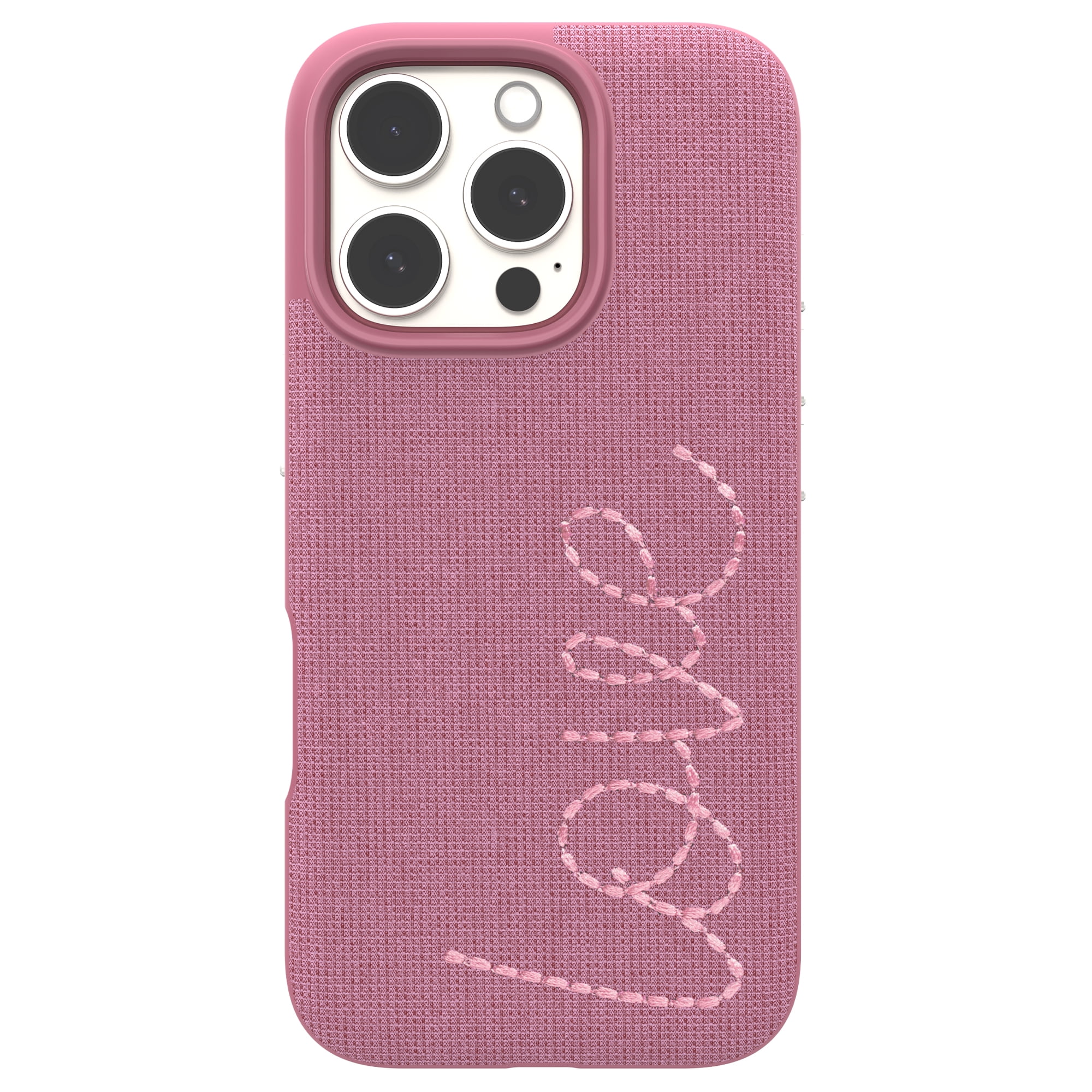 ZAGG London Snap Case for iPhone 16 Pro Pink "Love" Embroidered Design ...