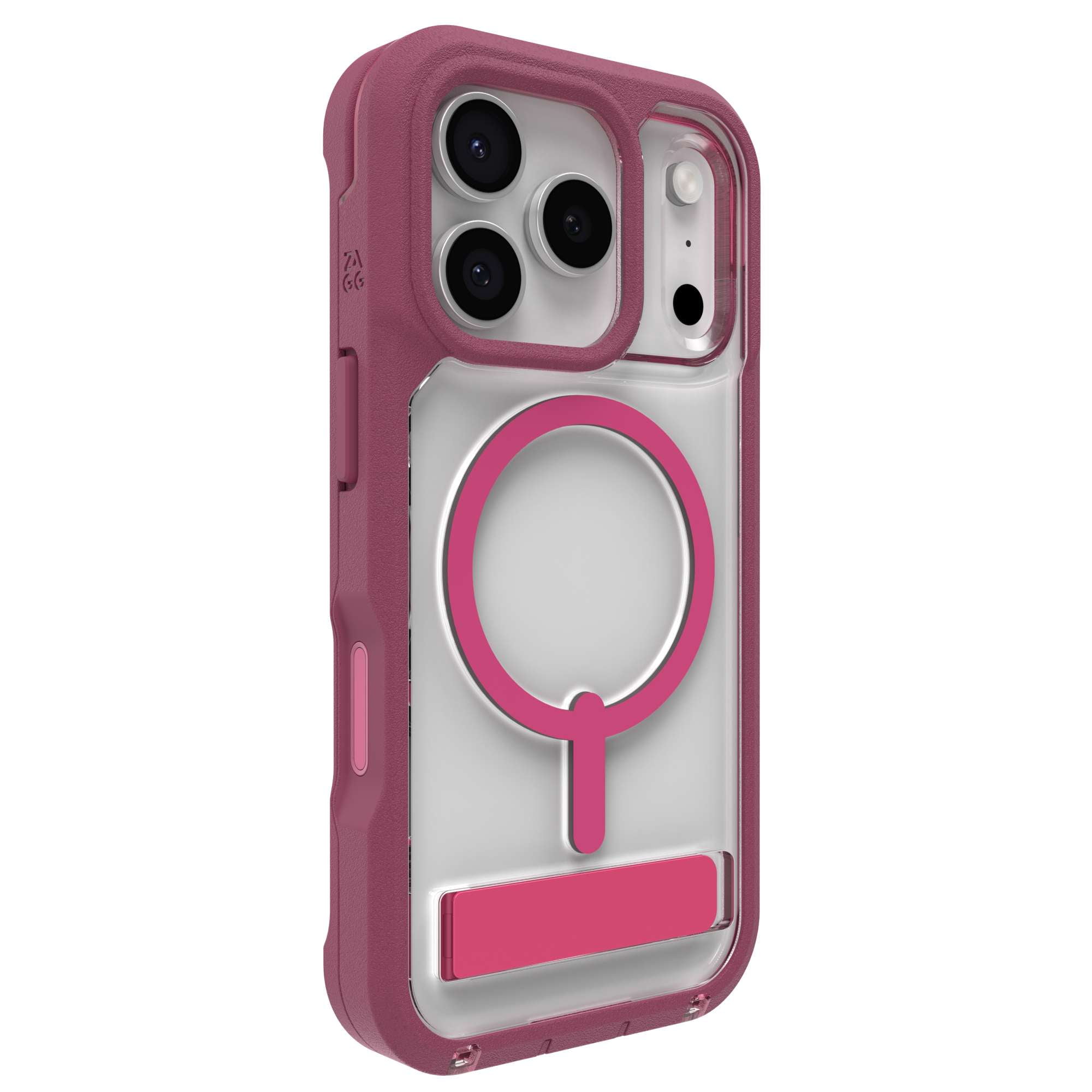 ZAGG Rainier Case with Kickstand for iPhone 17 Pro - Red Black Cherry ...