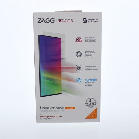 ZAGG Screen Protector FIT Samsung Galaxy S22 Ultra Fusion XTR2 Curve ...