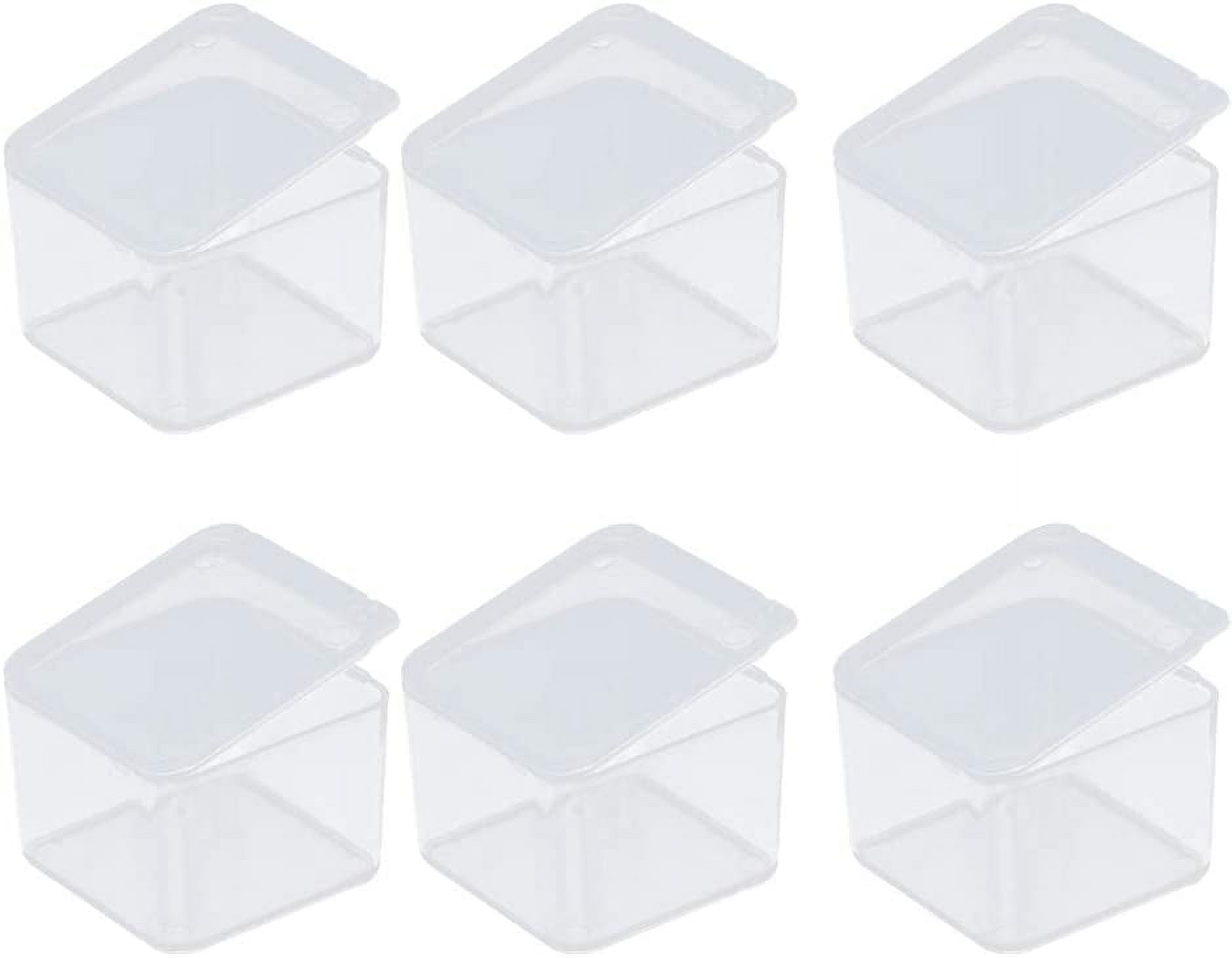 ZAGHNRENJ 50PCS Mini Rectangle Clear Plastic Containers Storage Box ...