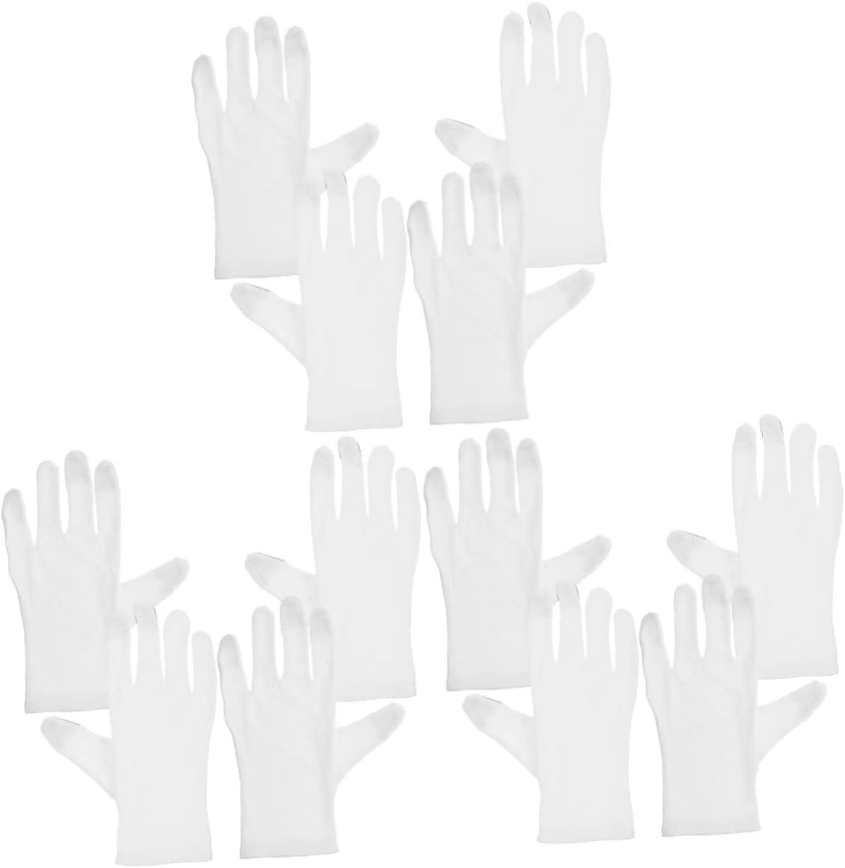 ZAGHNRENJ 6 Pairs White Touchscreen Gloves Touch Screen Gloves Cotton ...