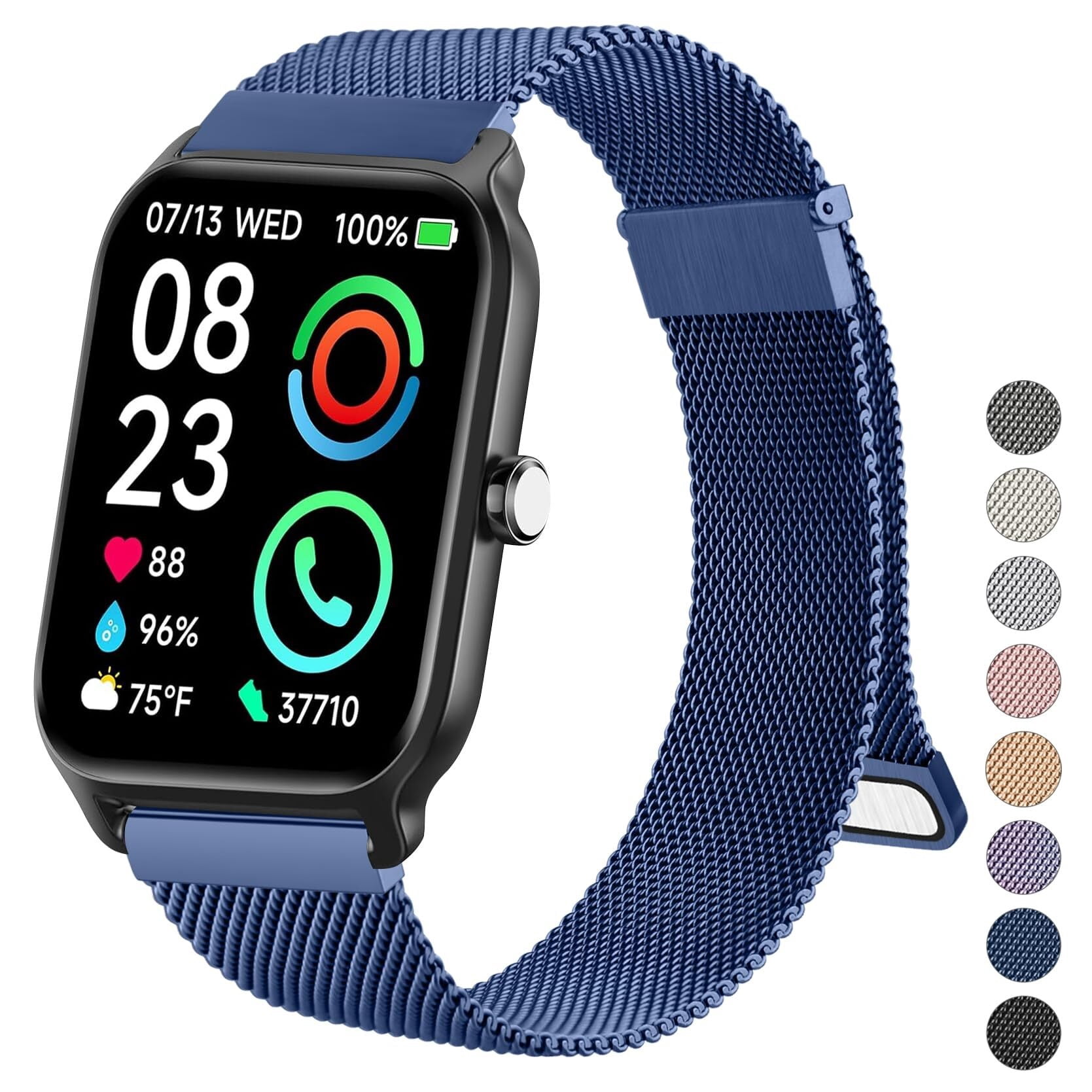 ZAHNGS Metal Bands Smartwatch Bands, Stainless Steel Metal Replacement ...