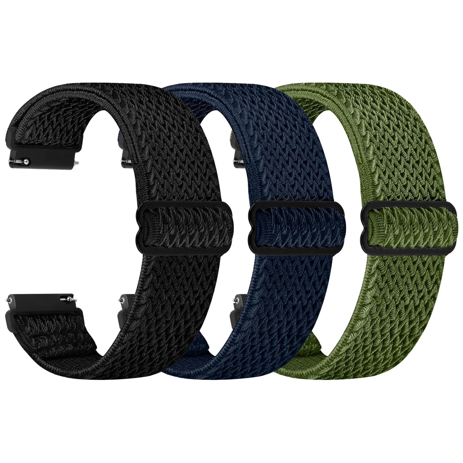 ZAHNGS Quick Release Watch Band - Solo Loop Adjustable Elastic Nylon ...
