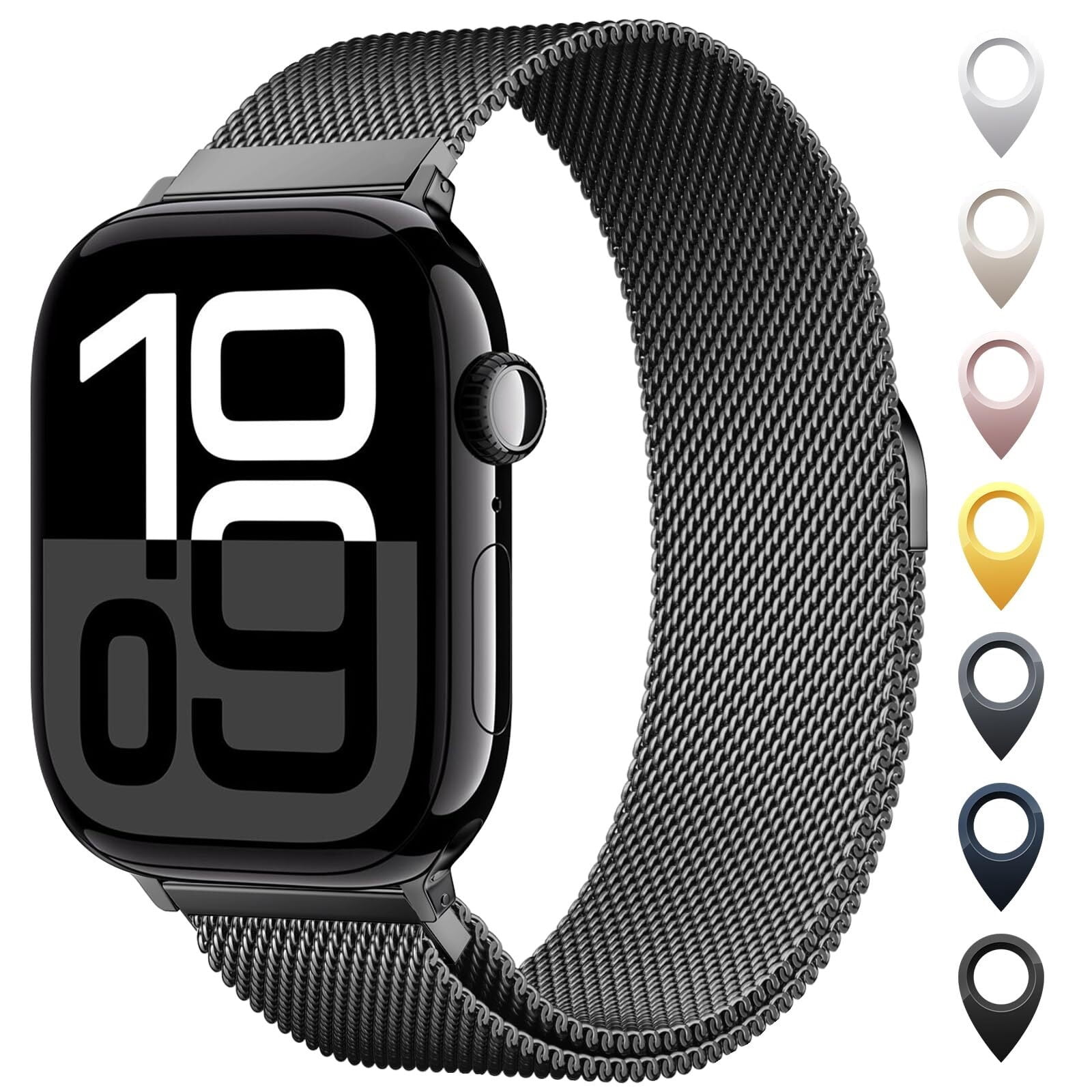 ZAHNGS Stainless Steel Mesh Loop Compatible with Apple Watch Band ...