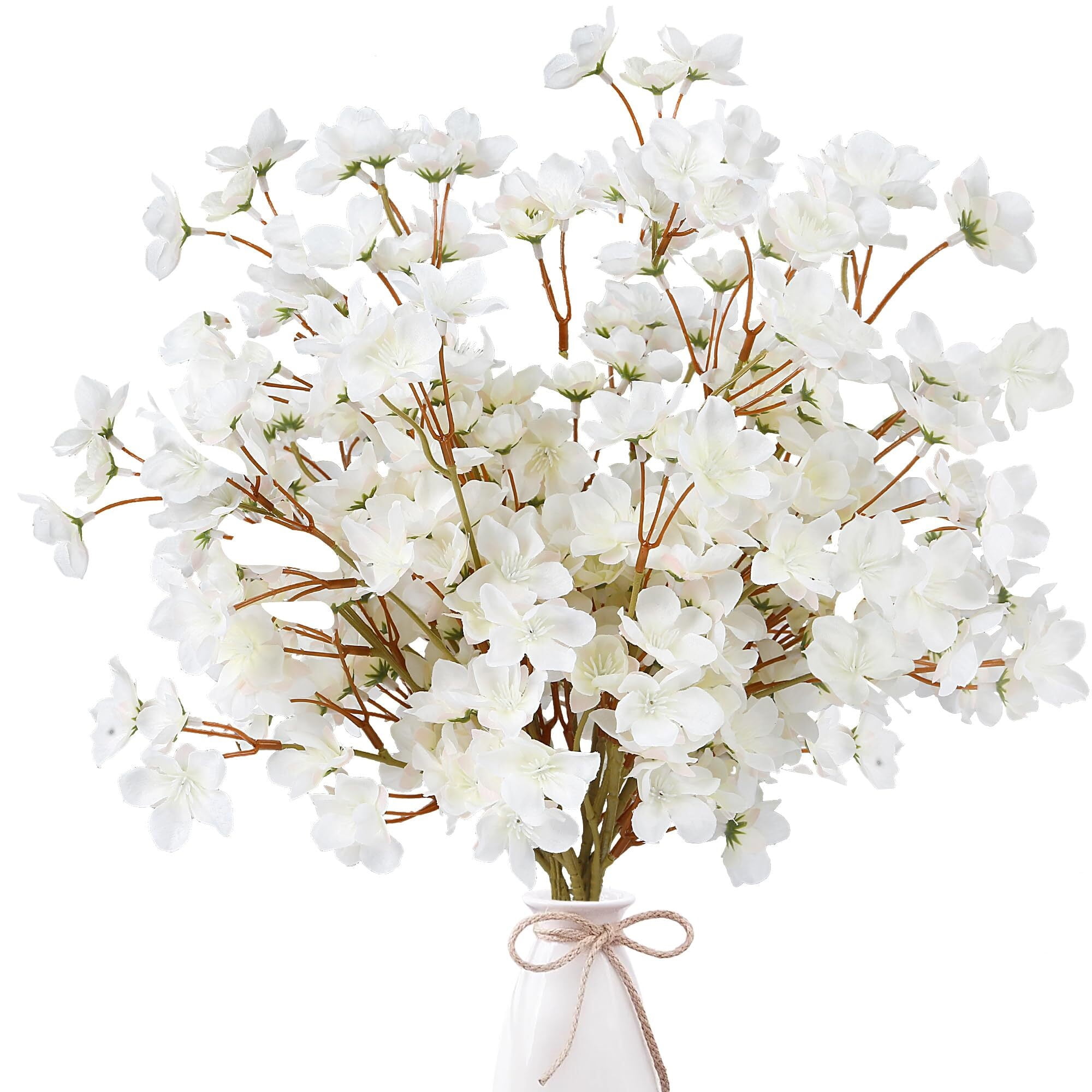 ZAHNGYY Artificial Cherry Blossom Flowers Faux Cherry Blossom Stems Faux Silk Cherry Blossom ...