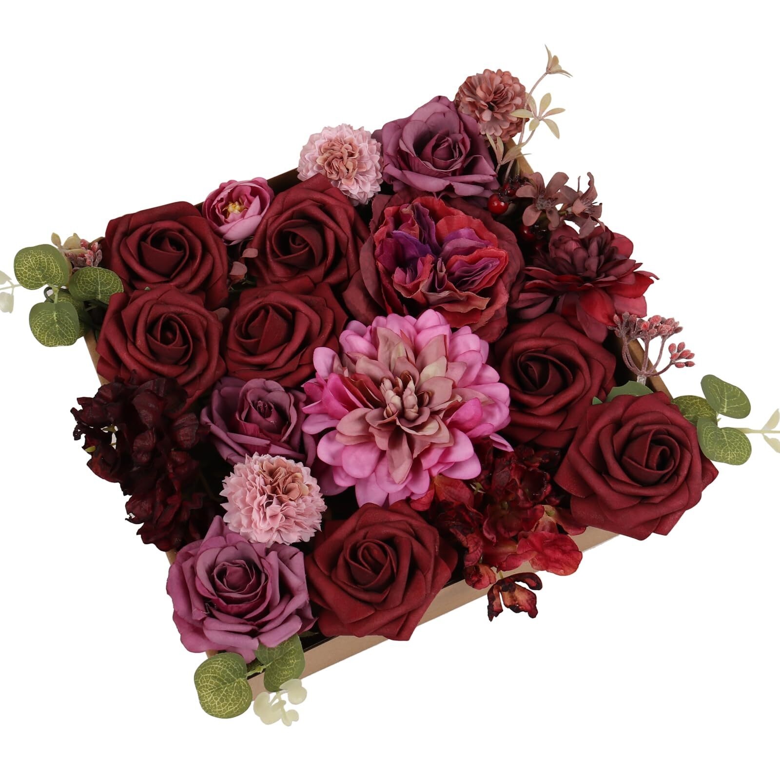 ZAHNGYY Artificial Fall Flowers Burnt Combo Box Set for DIY Bridal ...