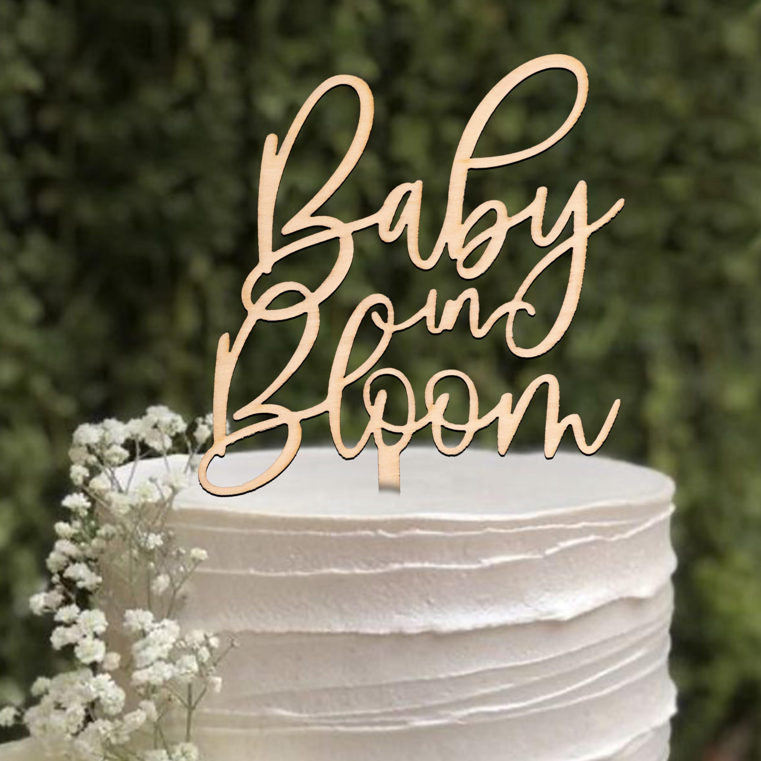 ZAIBIANHAO Baby in Bloom IFF17 Cake Topper,Baby Shower Cake Sign,Pregnancy Reveal, Baby shower ...
