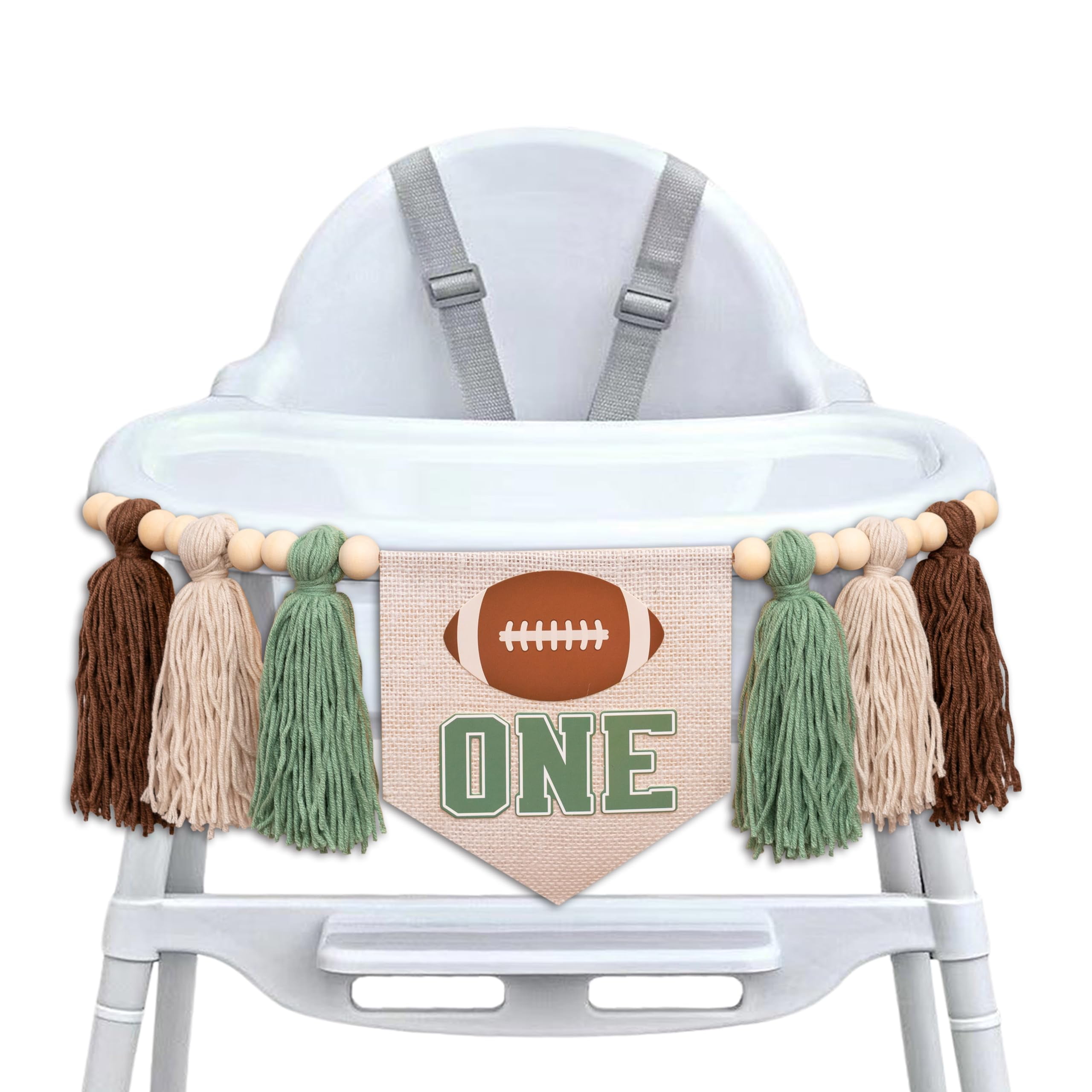 ZAIBIANHAO First Birthday High KEF16 Chair Banner - Football Theme Yarn ...