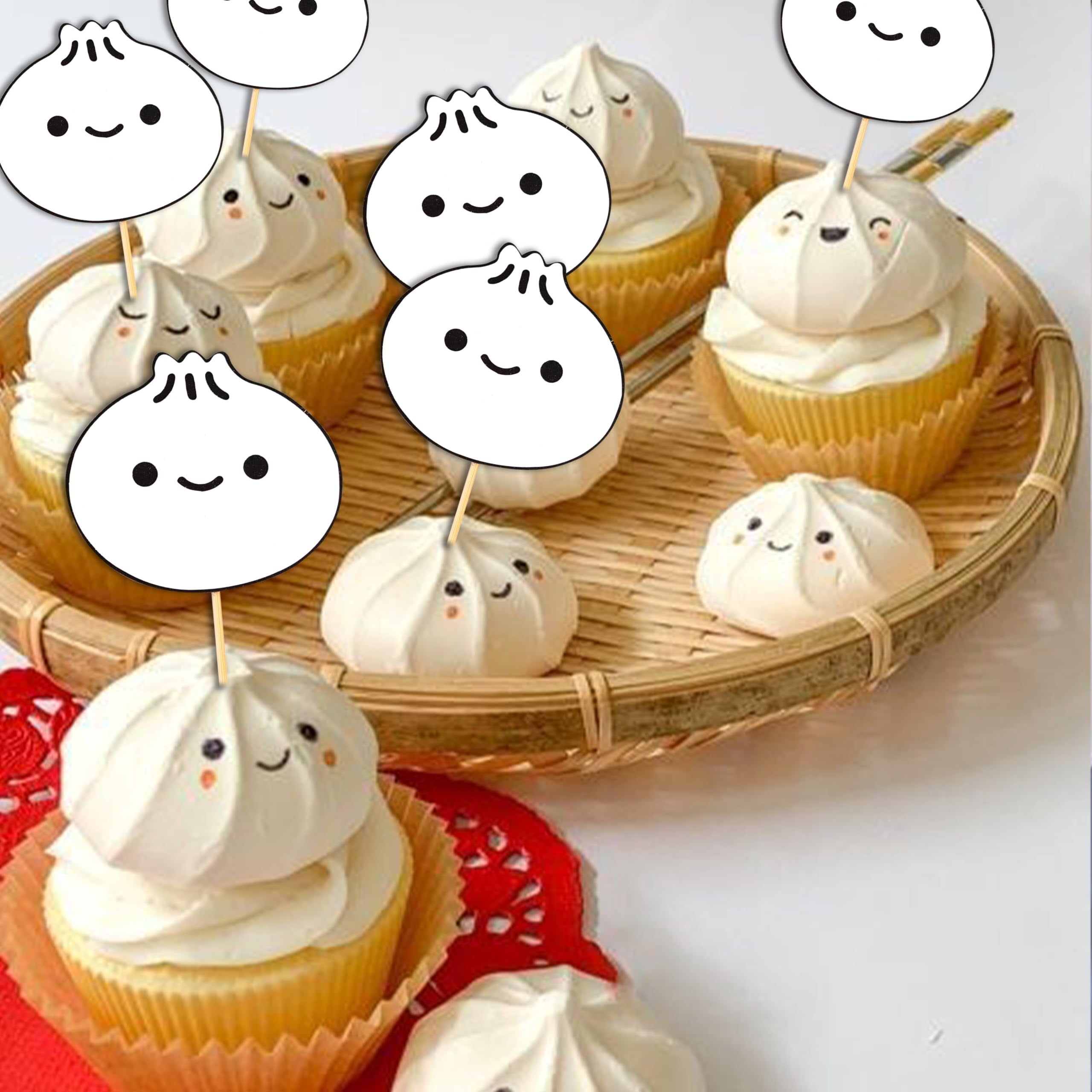 ZAIBIANHAO Little Dumplings SCH4 Cake Topper - Dumpling Themed Birthday ...
