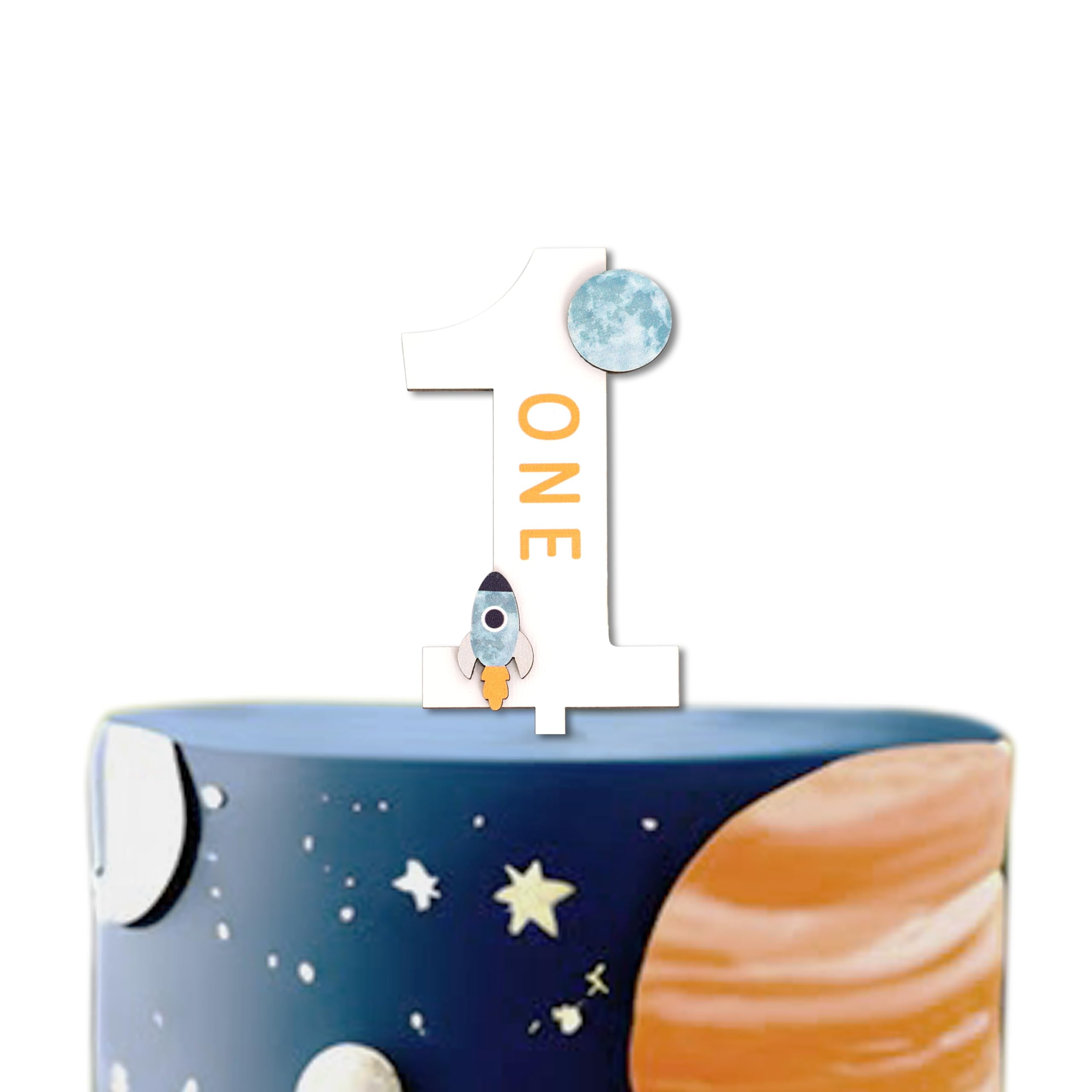 ZAIBIANHAO Space Cake Topper - Outer Space H2FSDPlanet Rocket Cake ...