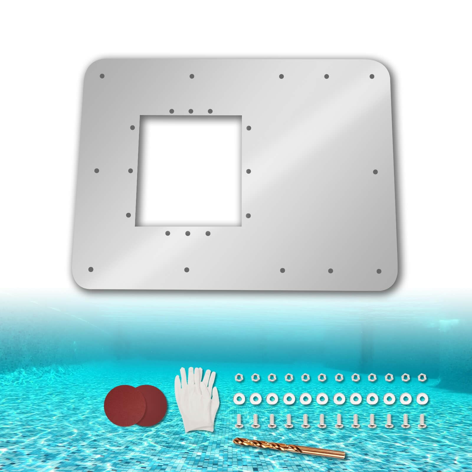 ZAIGANMA 17 X 12 1/2 in Pool Wall Panel, Wide Mouth Above Ground Pool ...