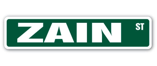 ZAIN Street Sign Childrens Name Room Sign | Indoor/Outdoor | 36" Wide ...