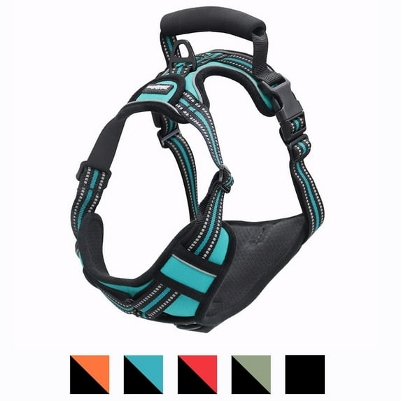 ZAKAPAWS Adjustable Outdoor Pet Harness, Easy Control Padded Reflective ...