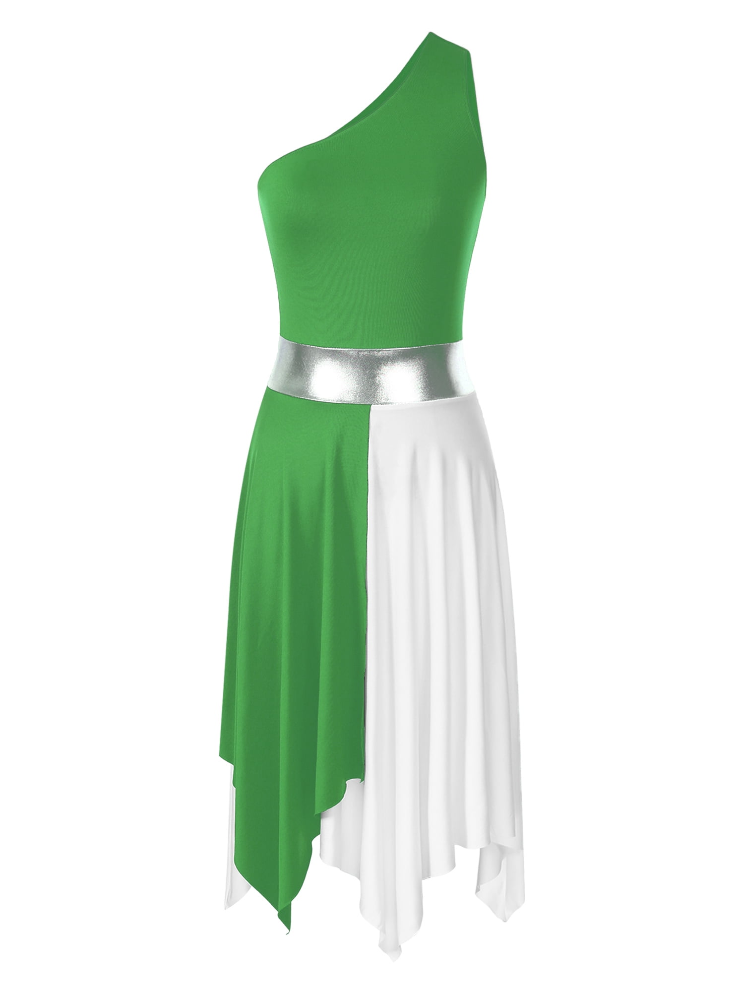 ZALDITA Asymmetrical Praise Dance Tunic for Women One Shoulder Praise ...