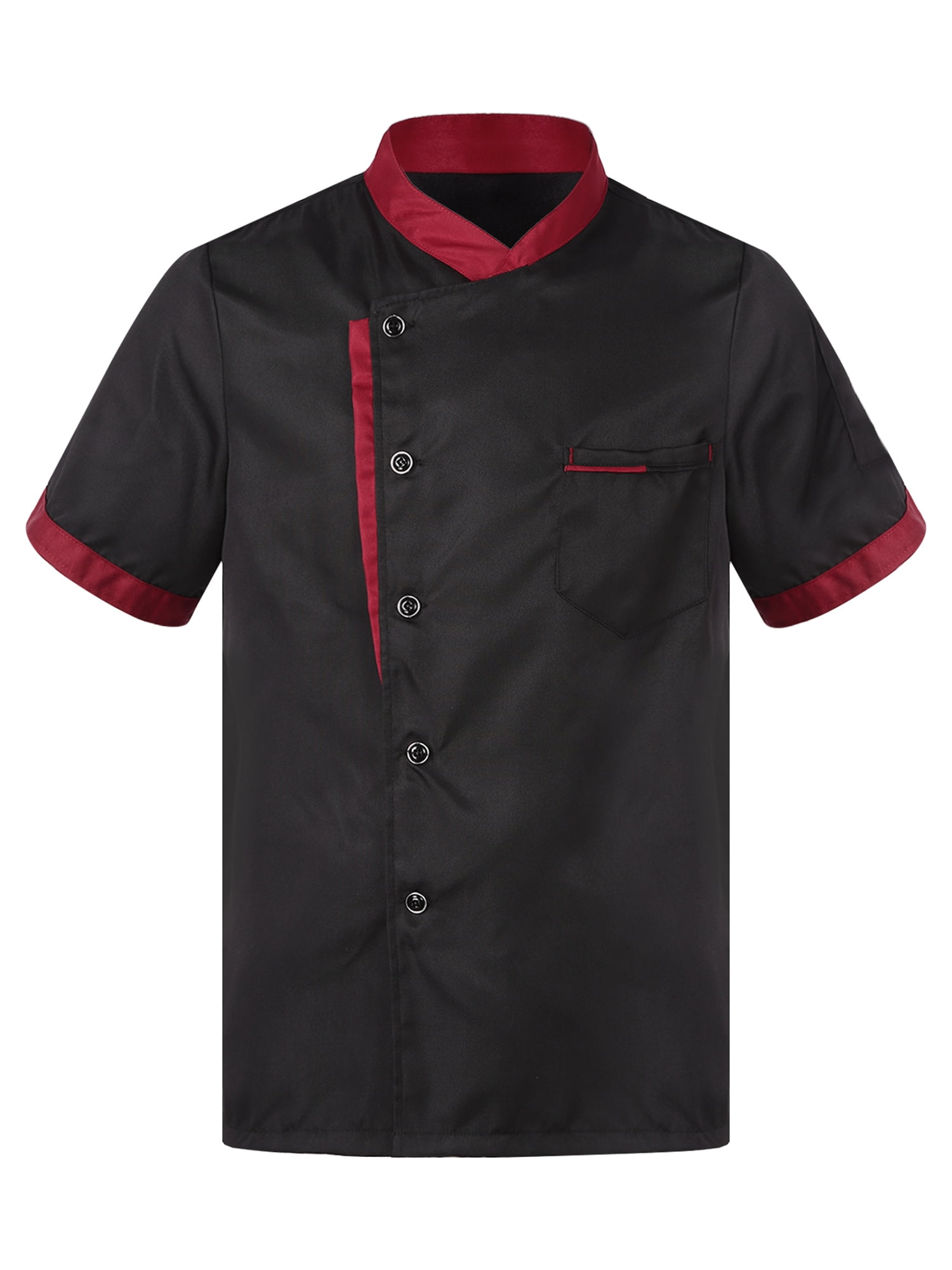 ZALDITA Men Women Chef Jacket Short Sleeve Restaurant Hotel Work ...