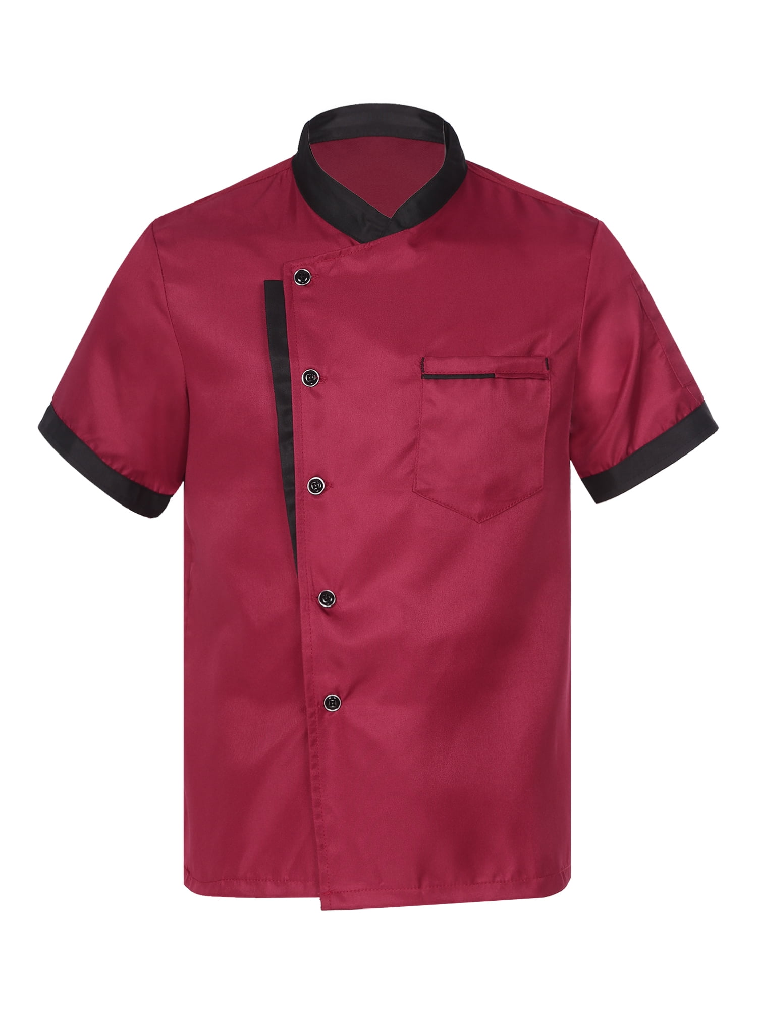 ZALDITA Men Women Chef Jacket Short Sleeve Restaurant Hotel Work ...