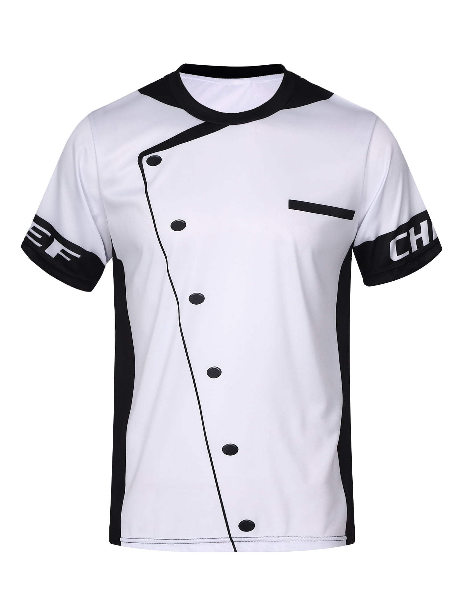 ZALDITA Unisex 3D Chef Shirts Personalized All Over Printing Chef ...