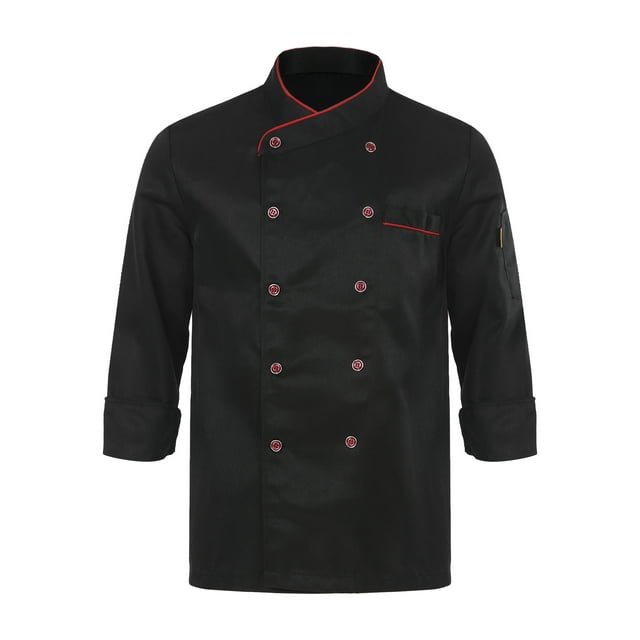 ZALDITA Unisex Chef Jacket Coat Restaurant Kitchen Cook Short/Long ...