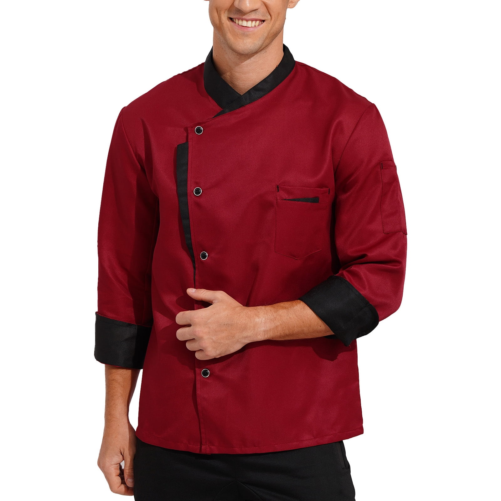ZALDITA Unisex Chef Jacket Cooking Coats Canteen Work Chef Coat Hotel ...