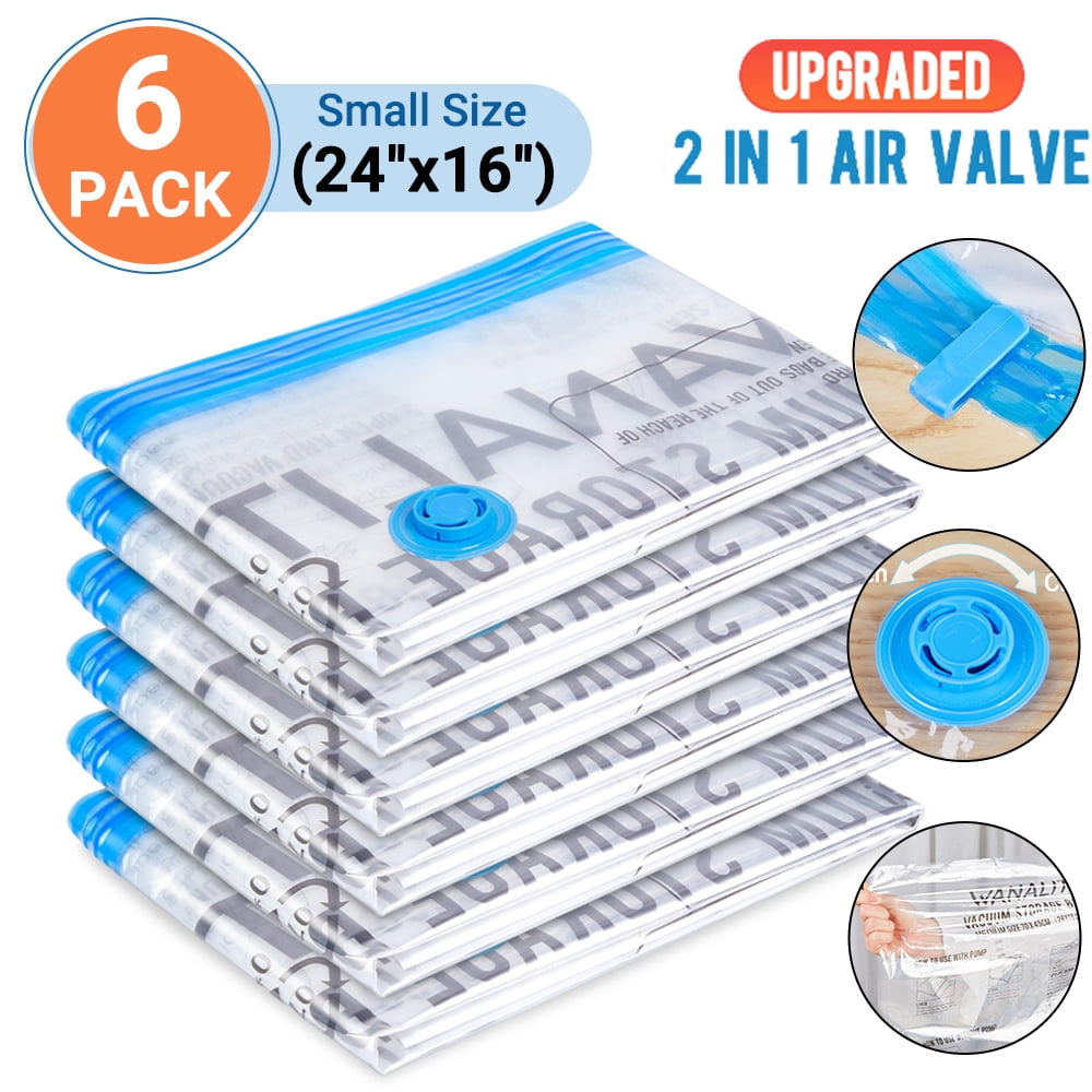 "ZALFLEX 6 Pack Vacuum Storage Bags, Space Saver, Airtight Compression ...