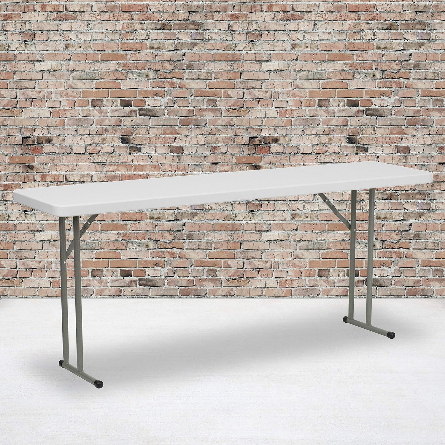 ZALIX 6' Rectangular Plastic Folding Table, Long Plastic Foldable Table ...