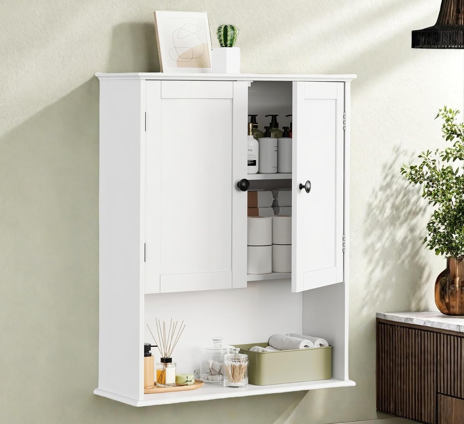 ZALIX Bathroom Wall Cabinet, 24" x 30" Upgrade Painted Medicine Cabinet ...