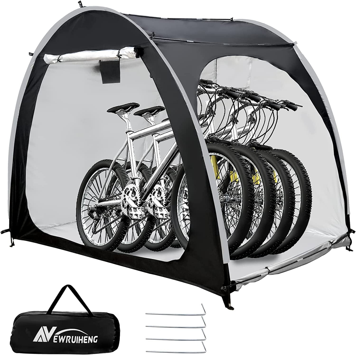ZALIX Bike Storage Tent, Outdoor Bike Cover Storage Shed for 4 Bikes ...