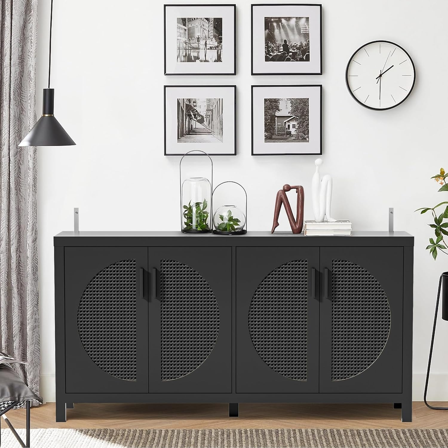 ZALIX Buffet Cabinet Sideboard with Storage, Mid Century Modern Storage ...