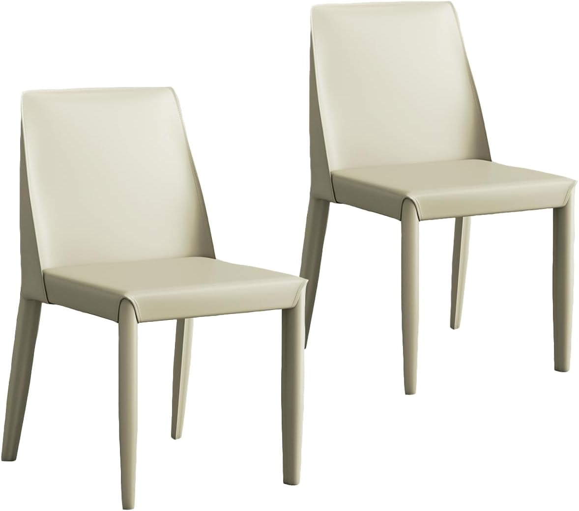 ZALIX Dining Chairs Set of 2, Upholstery Faux and Stylish for Kitchen ...