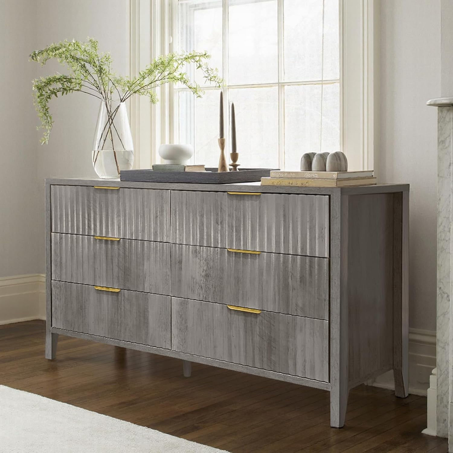 ZALIX Dresser for Bedroom, Dresser with 6 Large Drawer, Wide Wood ...