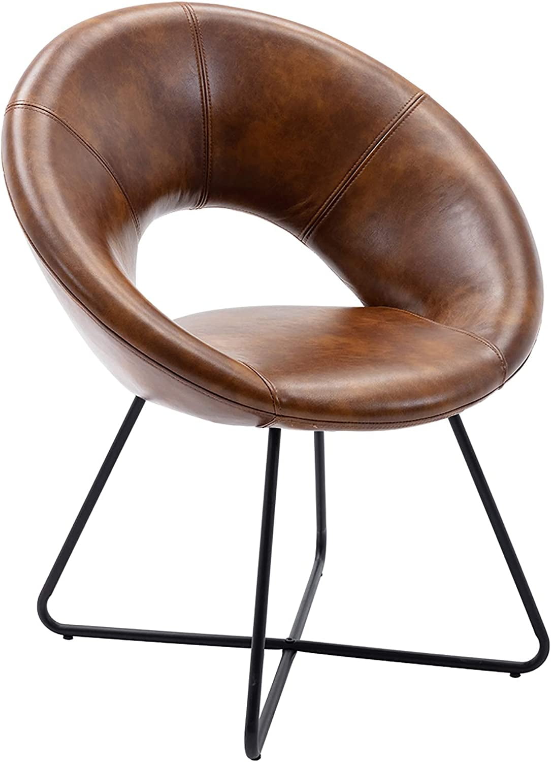 ZALIX Modern PU Leather Accent Chairs Dining Chairs Arm Chair for ...