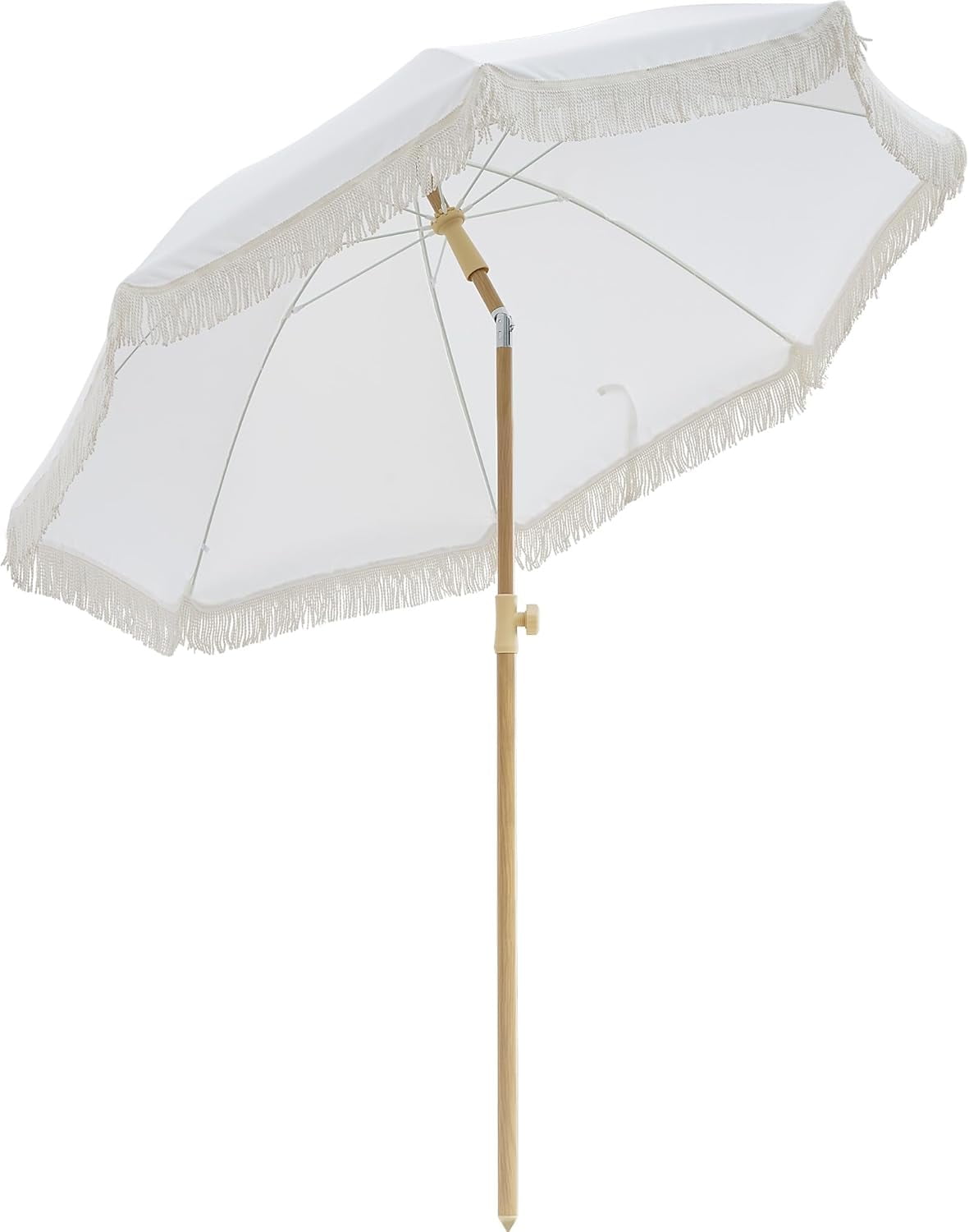 ZALIX Patio Umbrella with 50+ Protection, 8 Ribs, Push Button Tilt ...