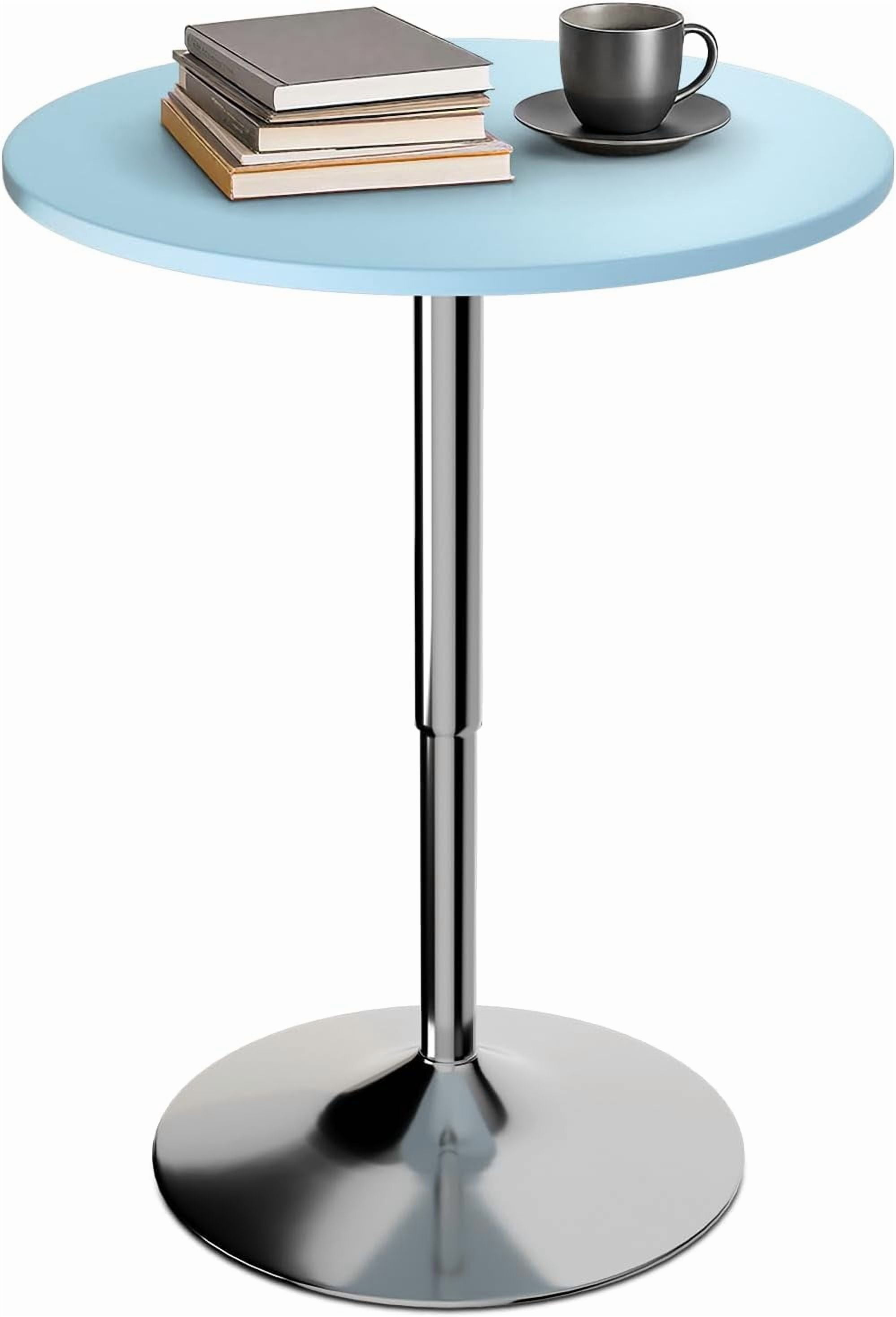 ZALIX Round Bar Table 27.5"- 36" Height Adjustable Bistro Pub Table ...