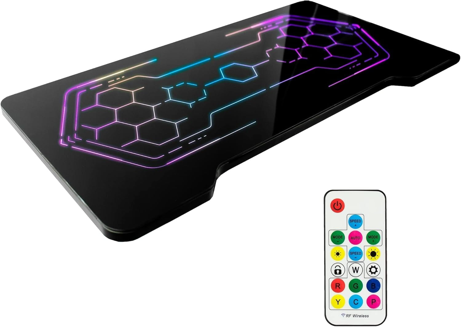 ZALIX Universal 48 x 24 inch Solid One-Piece Tempered Glass Gaming ...