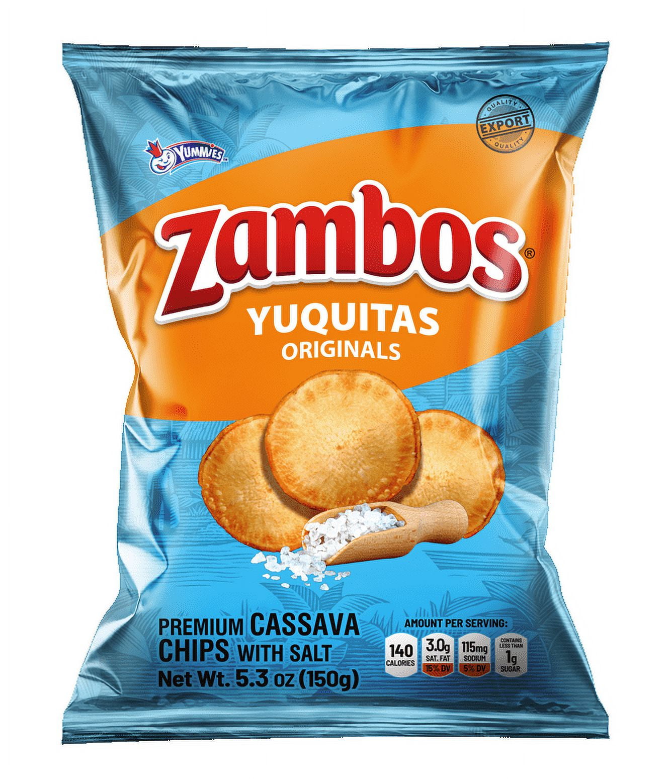 Zambos Yucas Cassava Chips Salt 5.30 oz - Walmart.com